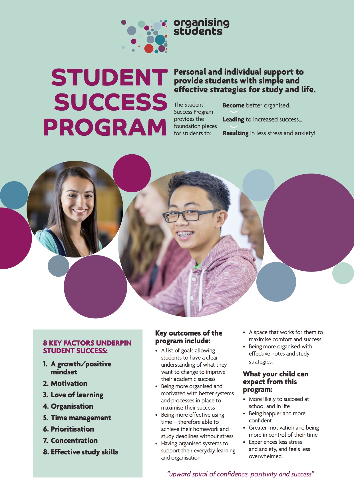 Student Success Program Flyer Organising Students Student Success Program Flyer Organising Students