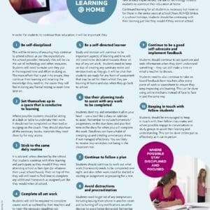 10 tips for students learning @ home - Organising Students