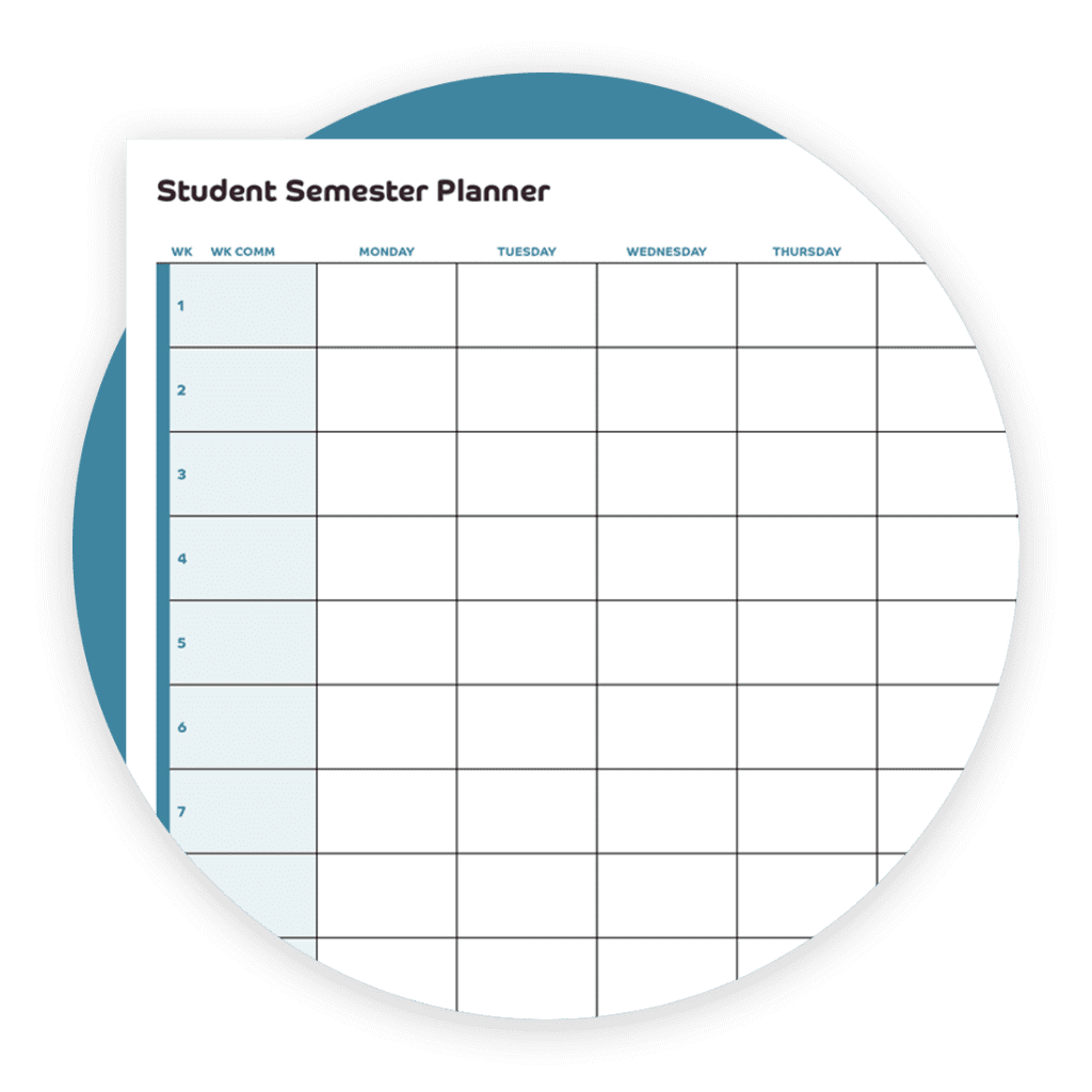 Student Semester Planner - Organising Students