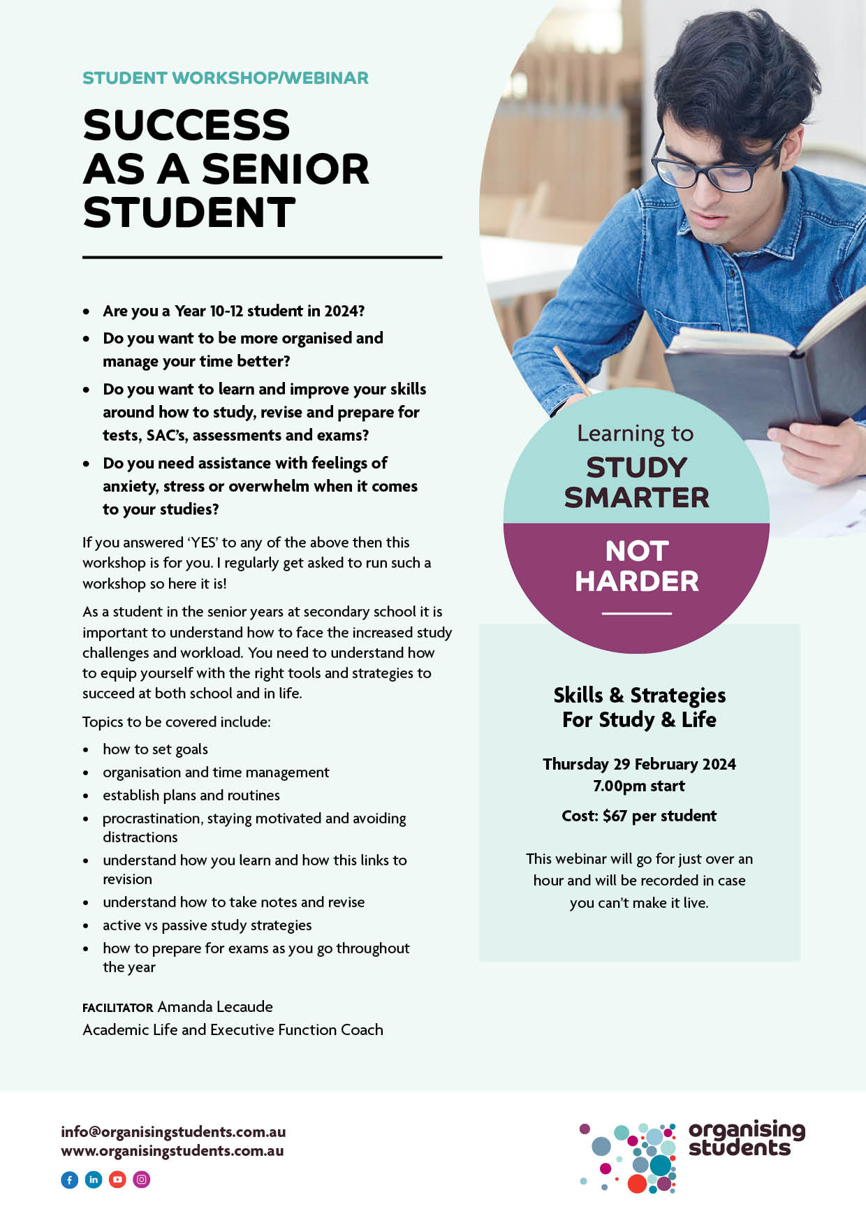 Success as a Senior Student - Organising Students